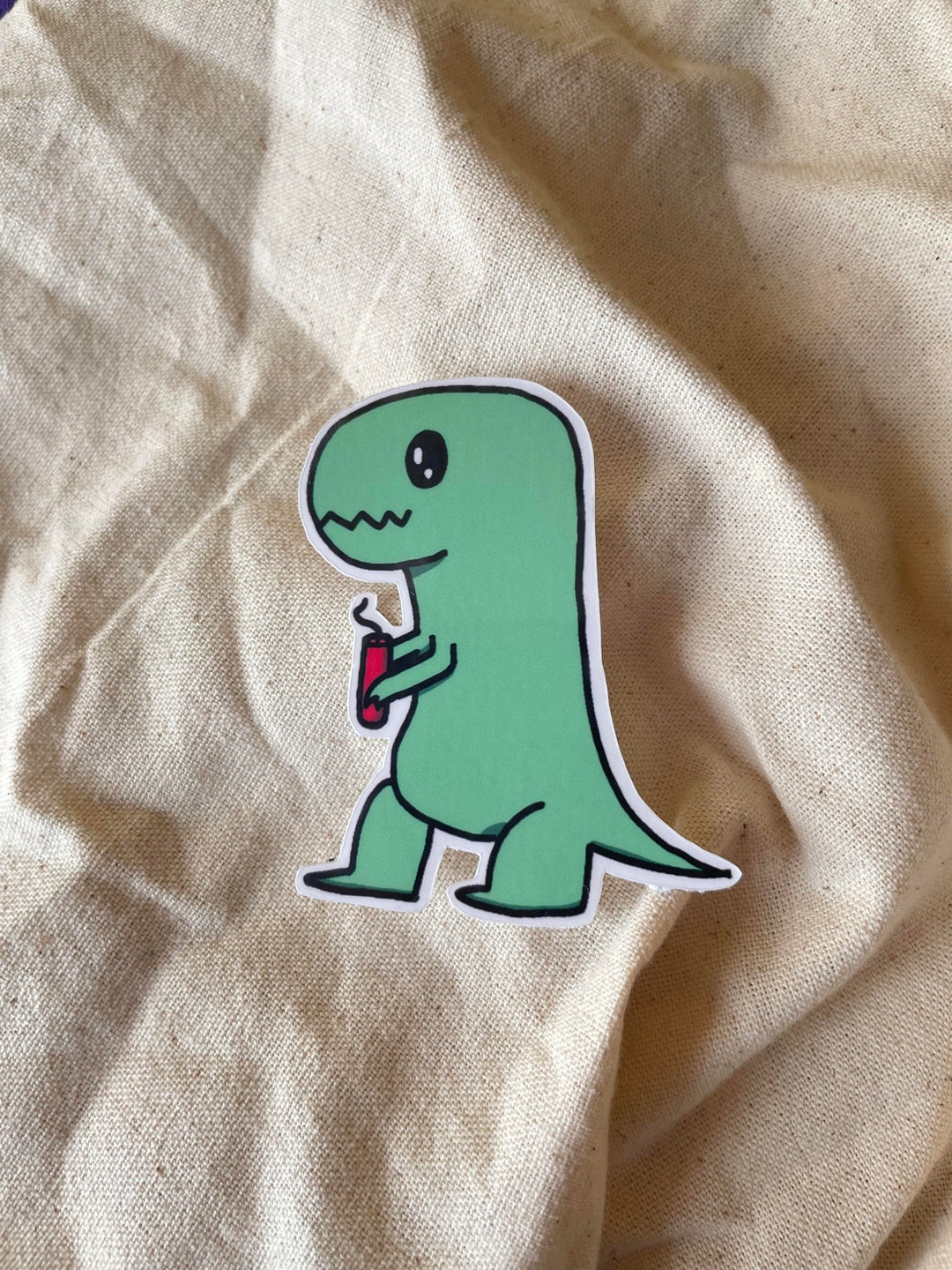 Die Cut Sticker Dinomite, Dinosaur Stickers, Dino Stickers, TNT Dino ...