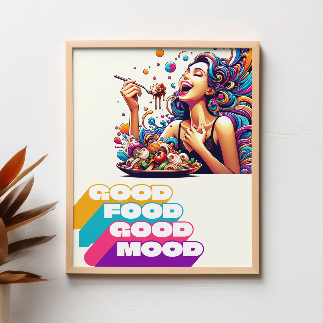 Kitchen Wall Art, Colorful Poster Art, Food Poster Art, Colorful Wall ...