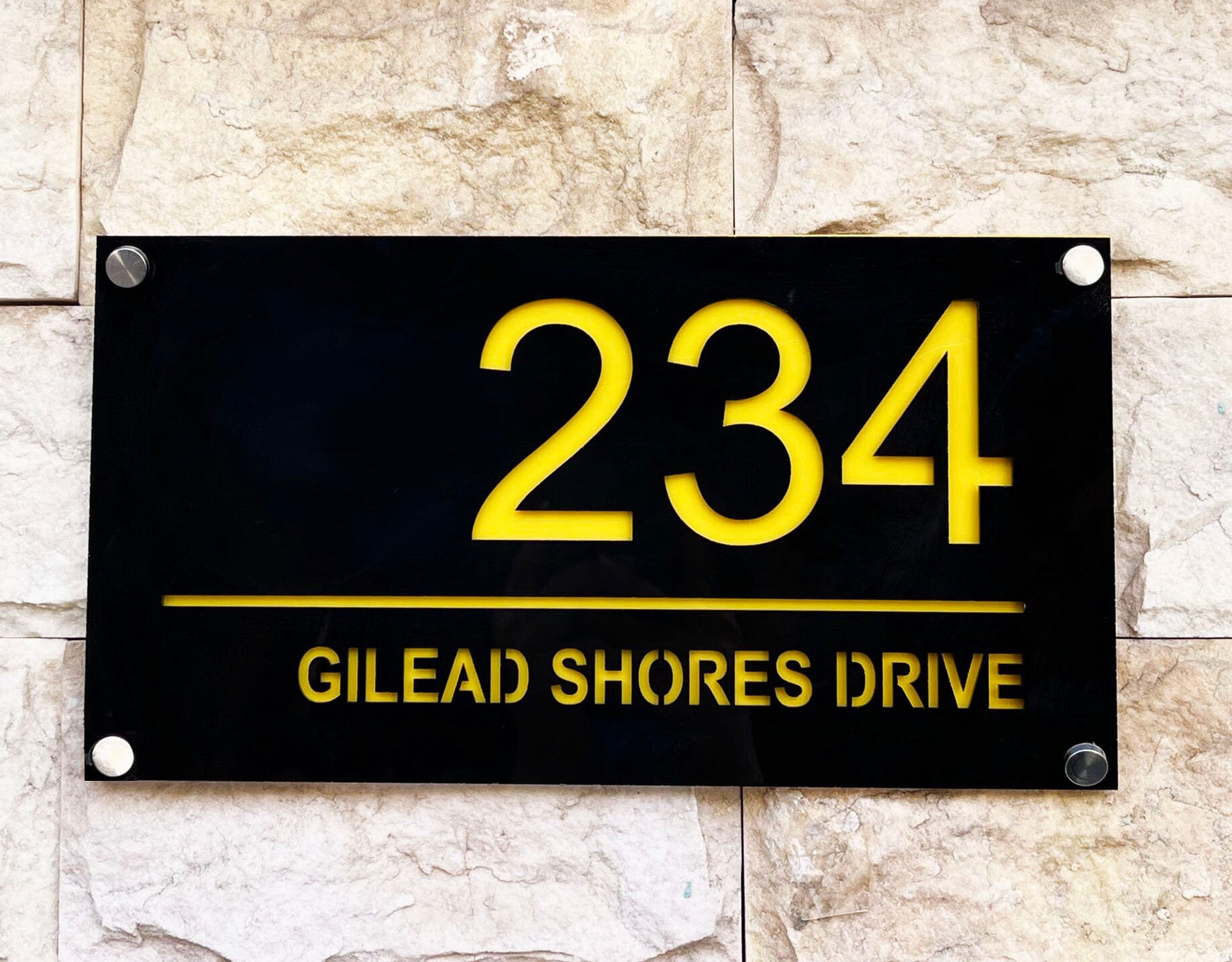 Personalized Address Plaque Modern House Number Sign Acrylic - Etsy