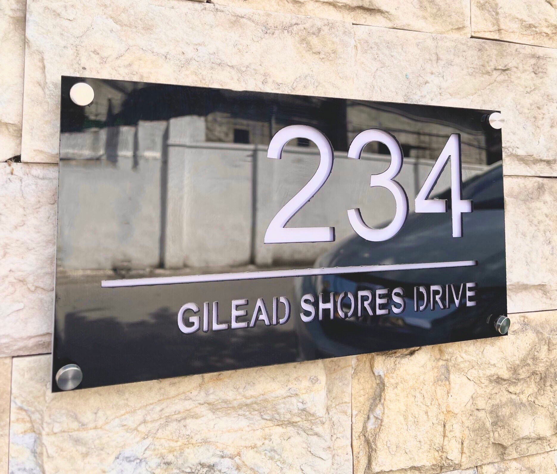 Personalized Address Plaque Modern House Number Sign Acrylic - Etsy