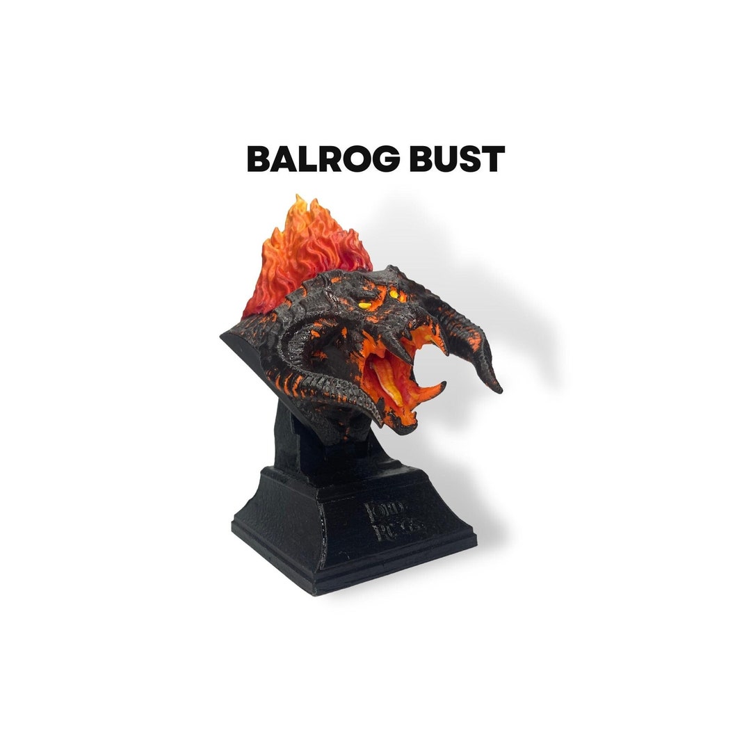 The Lord of the Rings, Balrog Bust, 3D Printed and Painted Collectible ...