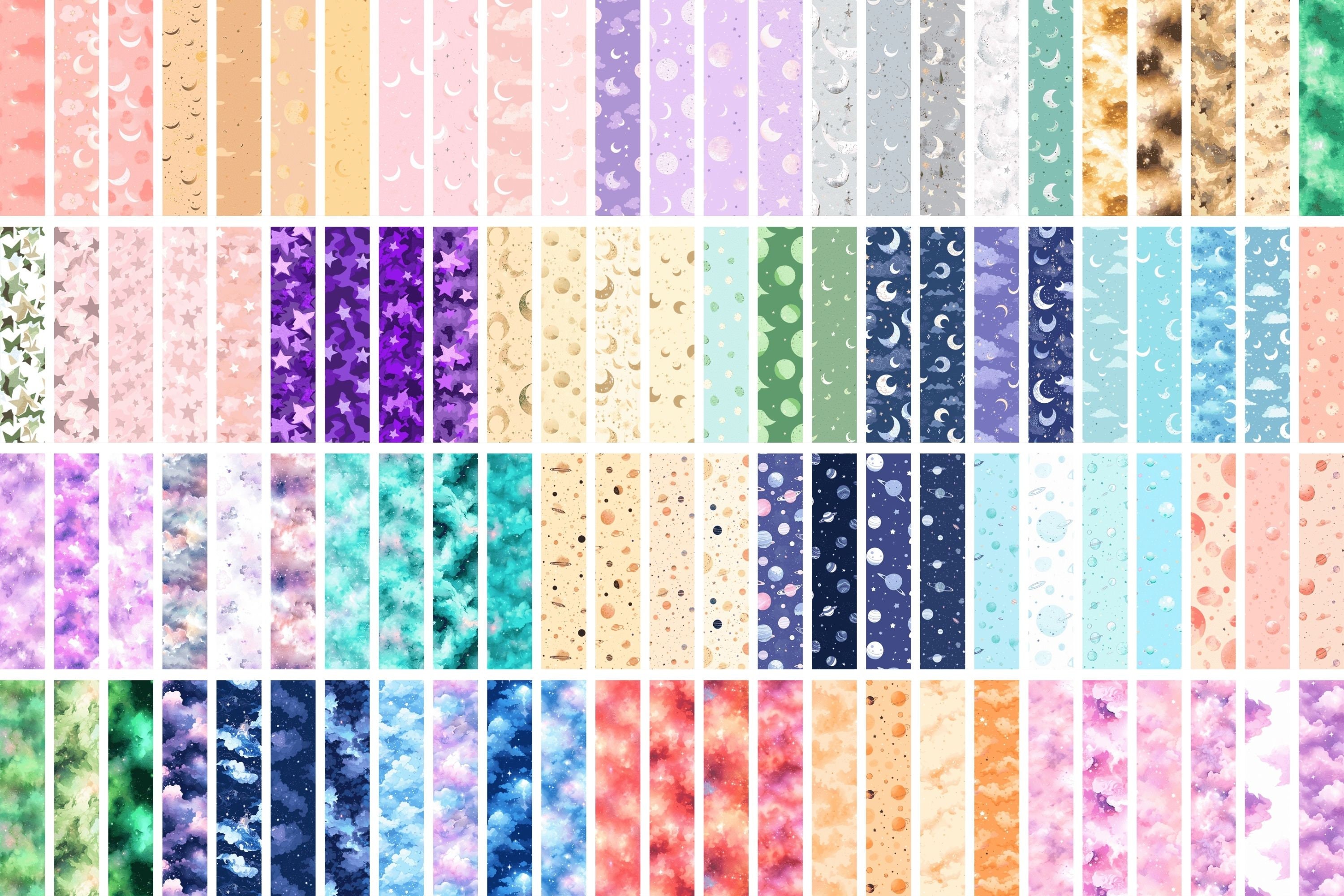 Space Themed Designs, 750+ Stunning PNG Files, Key Fob Wristlet Bundle ...