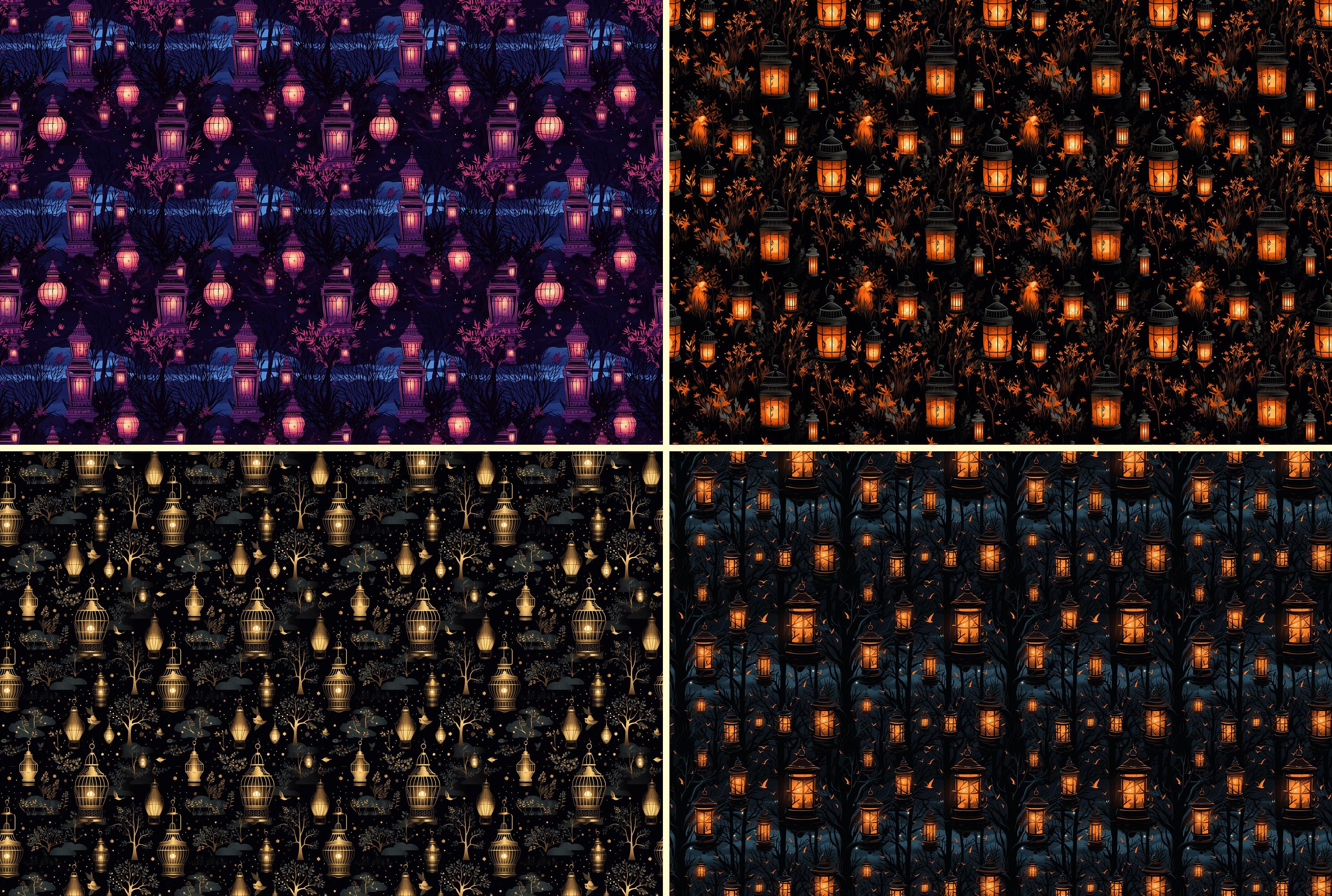 24 Glowing Lanterns Key Fob Sublimation Key Fob Wristlet - Etsy