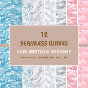 Wave Patterns for Key Fob Sublimation, Key Fob Wristlet Bundle, Key Fob ...