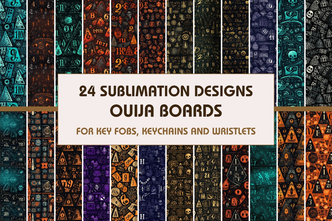 24 Ouija Boards Key Fob Sublimation, Key Fob Wristlet Bundle, Key Fob ...