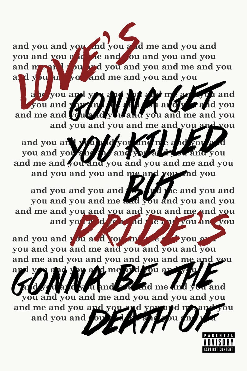 Kendrick Lamar "pride." Digital Poster Print – 24x36 Wall Art, Rap ...