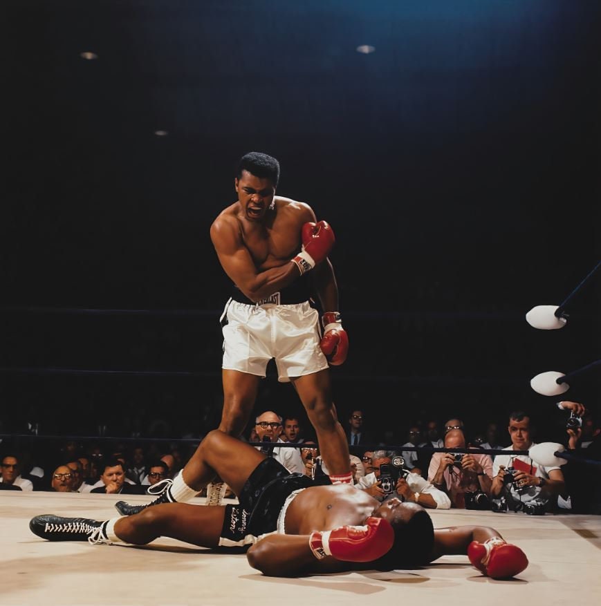 1965 MUHAMMAD ALI Vs. Sonny Liston Knockout PAINTING Digital Download ...