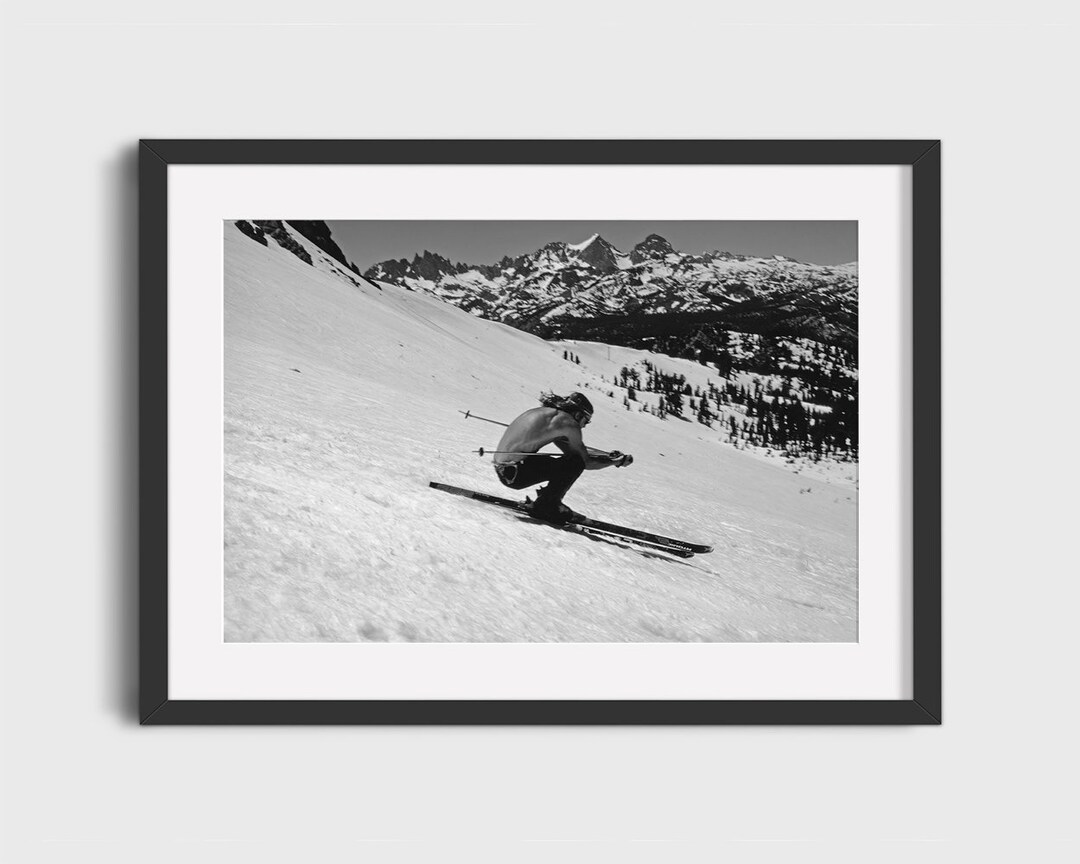 1970s VINTAGE SKI PHOTO Vintage Ski Art, Ski Home Decor, Antique Ski ...