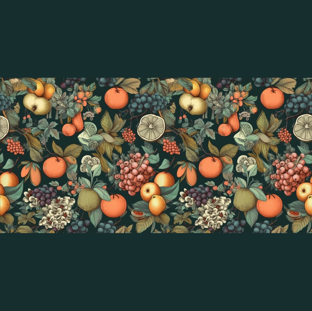 Fruit Digital Paper, Fruit Seamless Pattern, Fruit Prints, Fruit ...