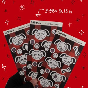 Sad Dog Stickers Starter Pack - Etsy