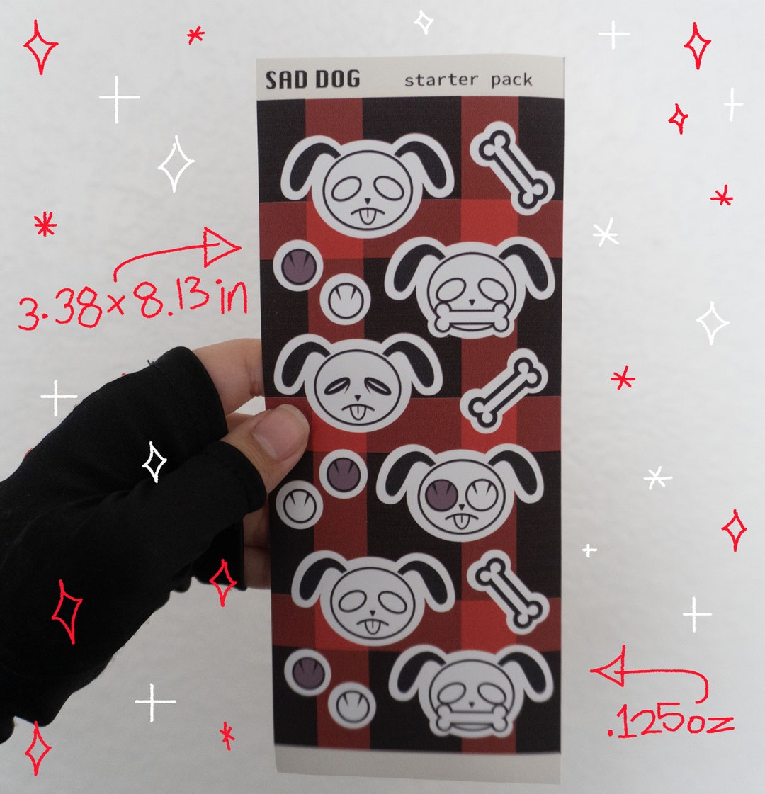 Sad Dog Stickers Starter Pack - Etsy