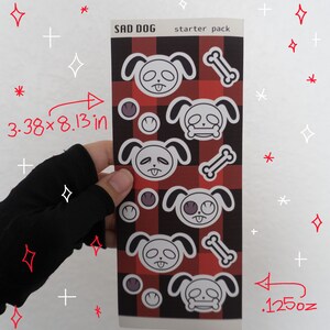 Sad Dog Stickers Starter Pack - Etsy