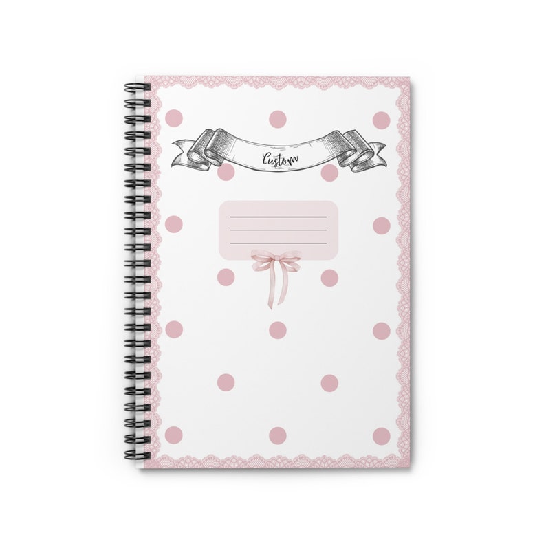 Spiral Notebook - Ruled Line / Coquette Aesthetic /pink Roses and Bows ...