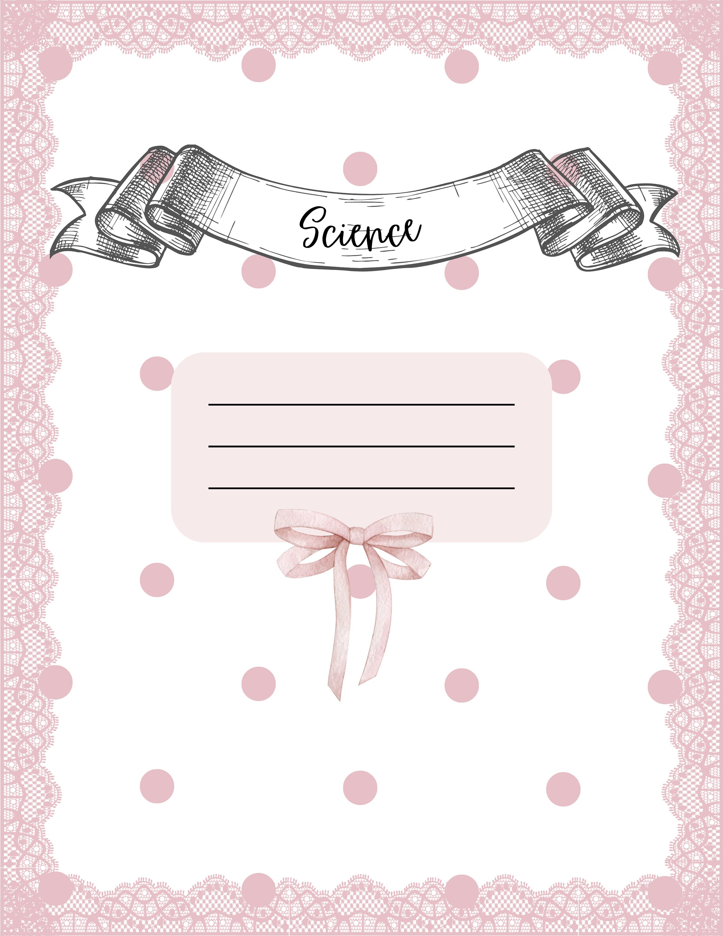 Coquette Aesthetic Subjects Custom Notebook. Shabby Chic Custom ...