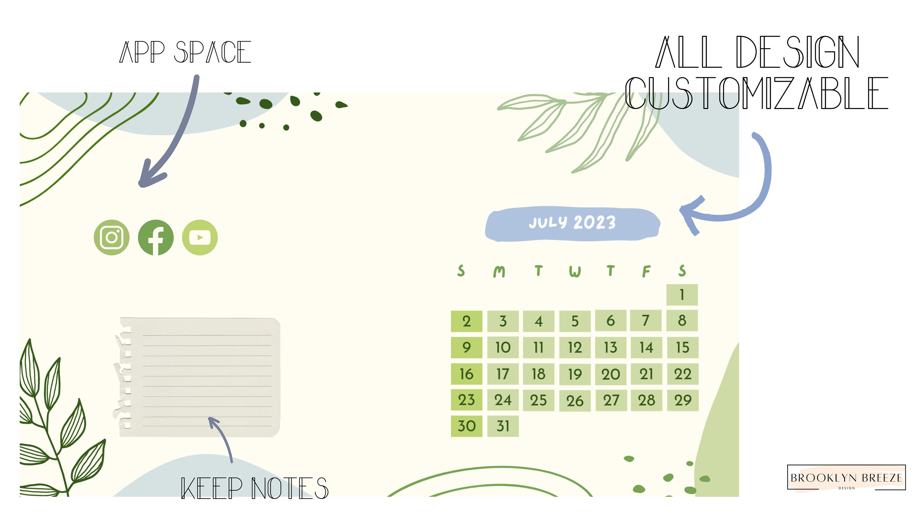 2023 Desktop Pastel Wallpaper Digital Calendar MacBook Wallpaper ...