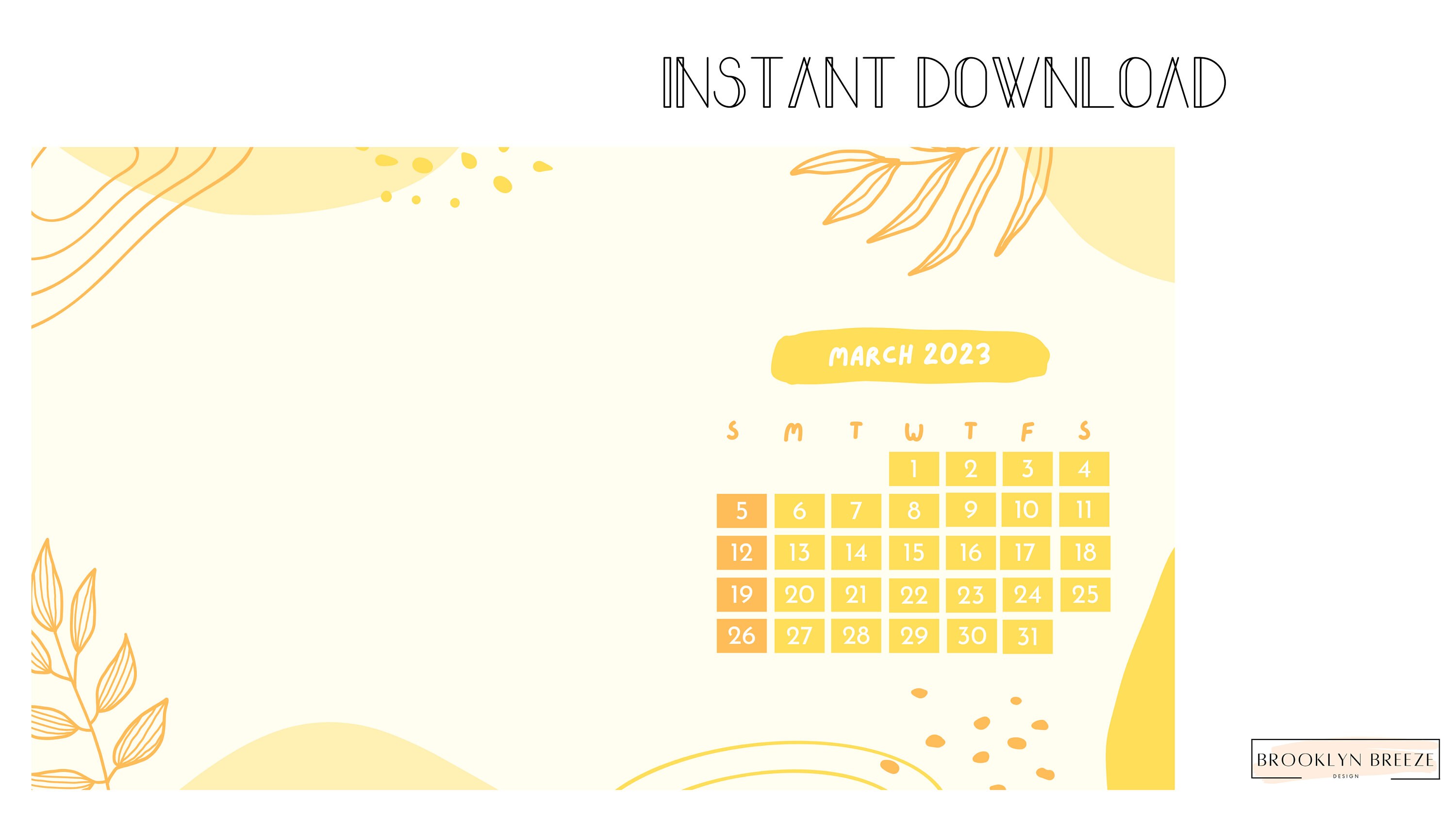 2023 Desktop Pastel Wallpaper Digital Calendar MacBook Wallpaper ...