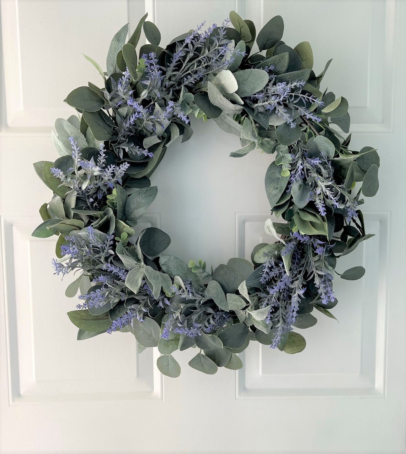 Lavender Wreath Wreath for Front Door Year Around 18 Door Wreath ...