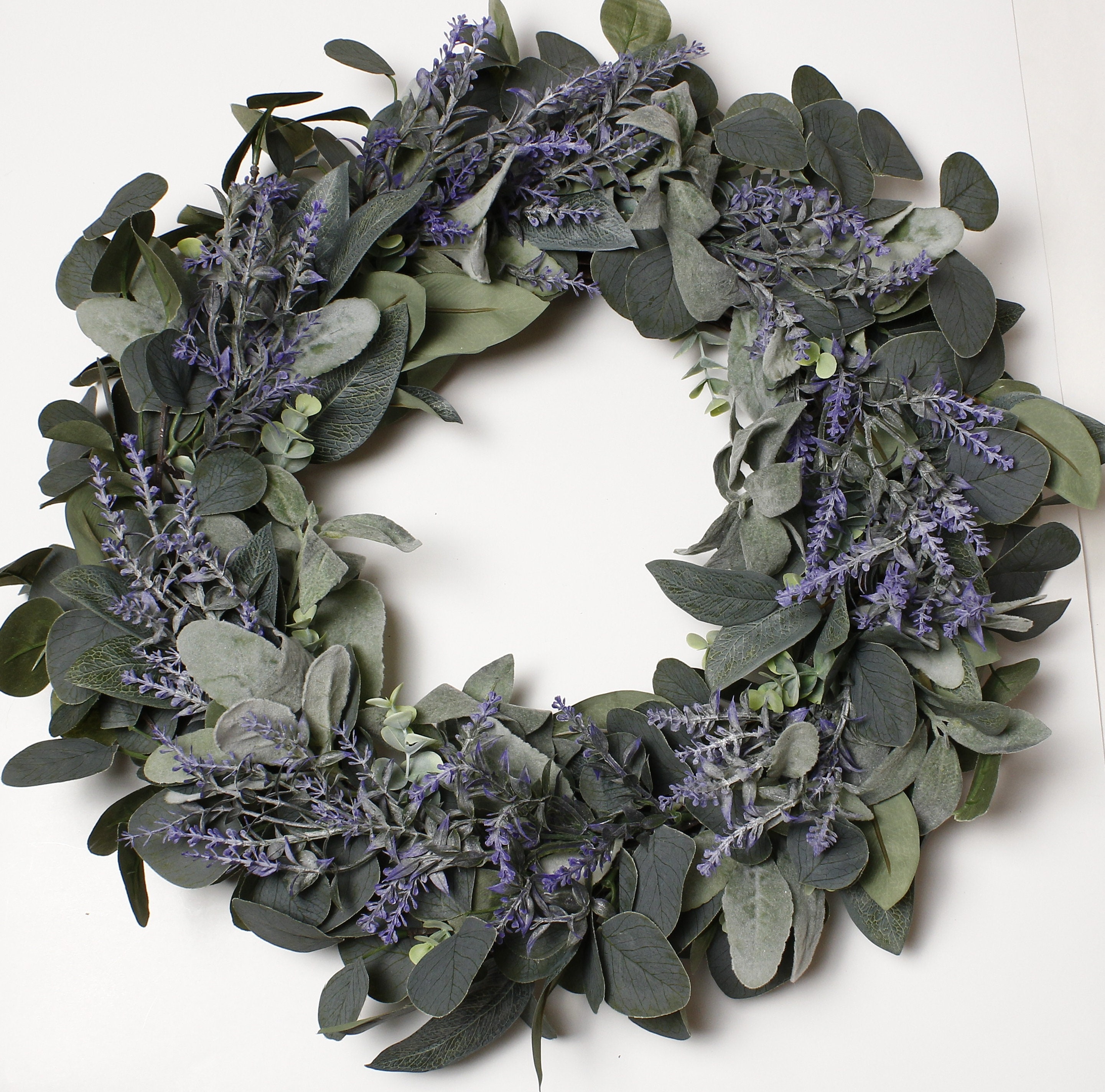 Lavender Wreath Wreath for Front Door Year Around 18 Door Wreath ...
