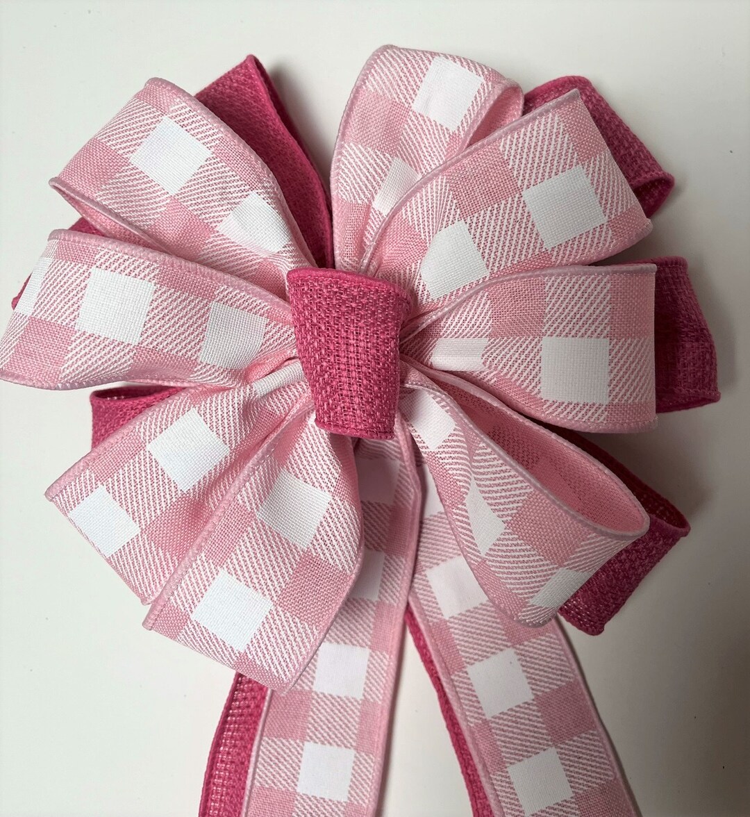 Pink Bow Baby Shower Bow Birthday Bow Handmade Bow Party Bow Home ...