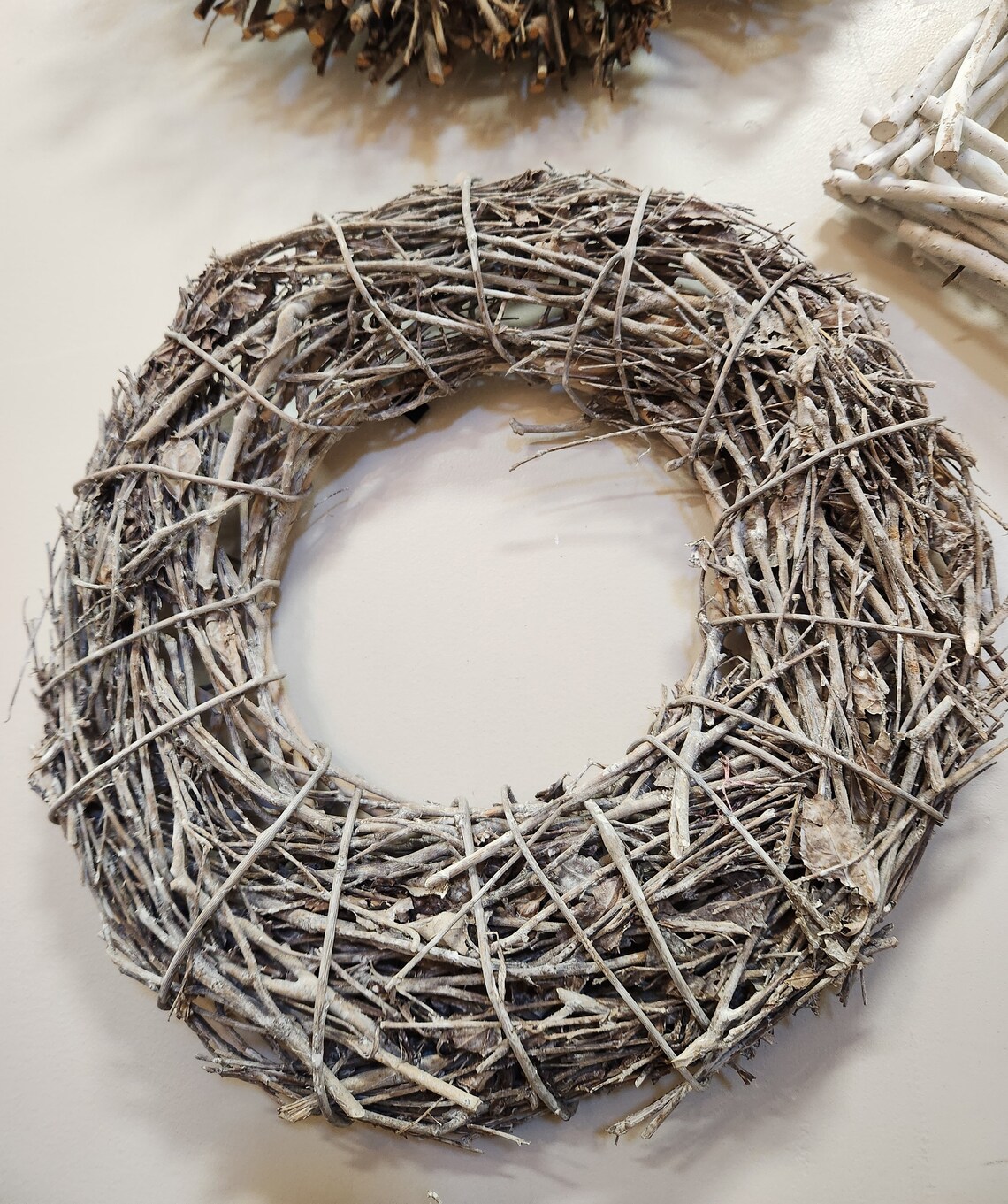 Twigs Wreath, Wreath for Front Door, Year Round 17 Door Wreath, Real ...
