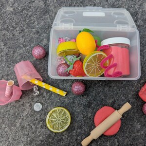 Lemonade Stand Playdough Sensory Bin Sensory Play Homemade Fine Motor ...