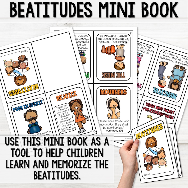 Beatitudes Posters With Bible Verses | Christian Classroom Decor ...