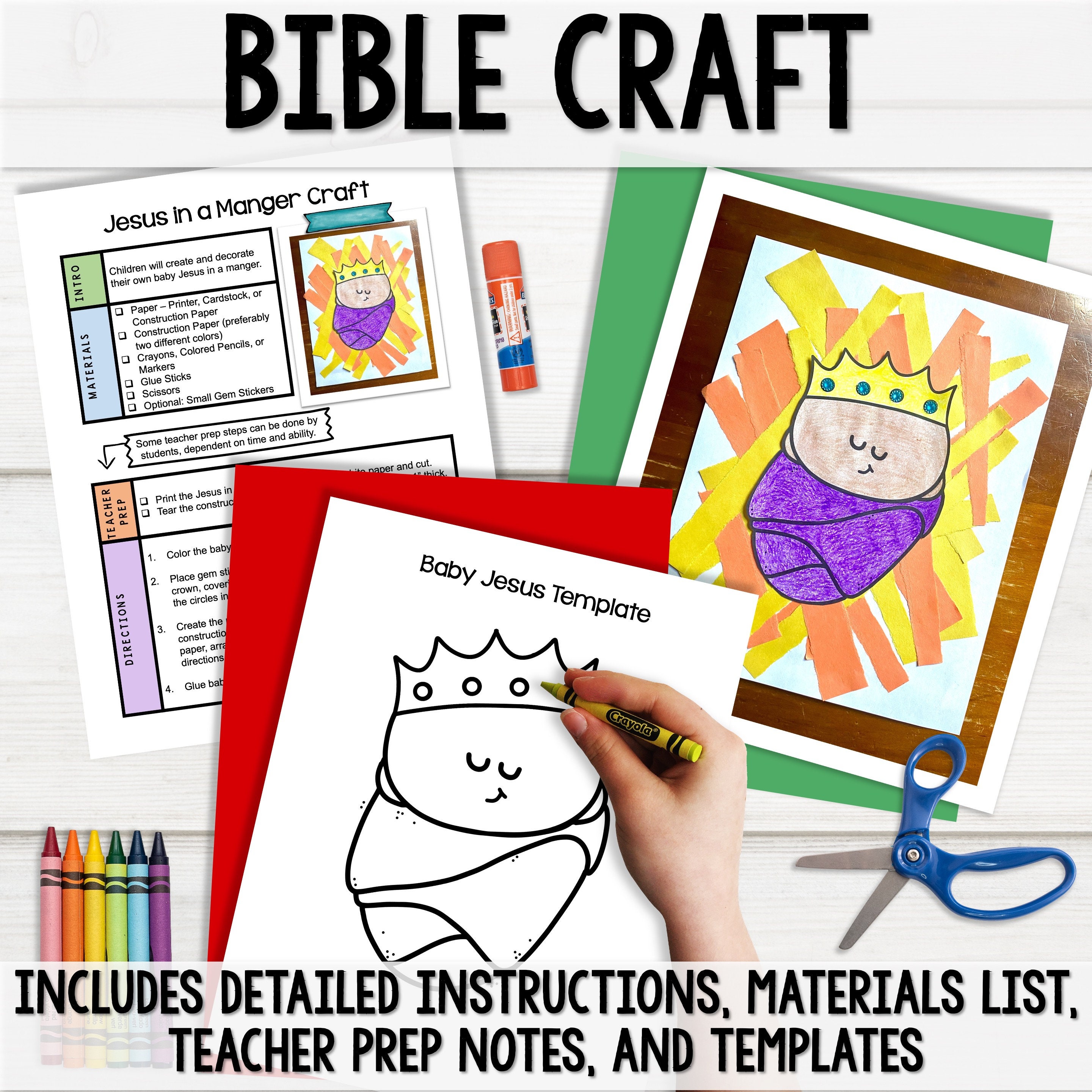 Birth of Jesus Bible Lesson Nativity Sunday School Bible Story ...