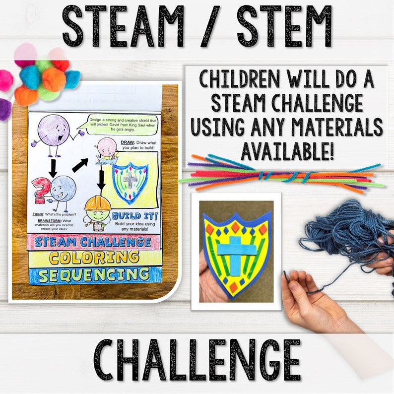 David and Jonathan and Saul Bible Story Craft | King David Bible ...