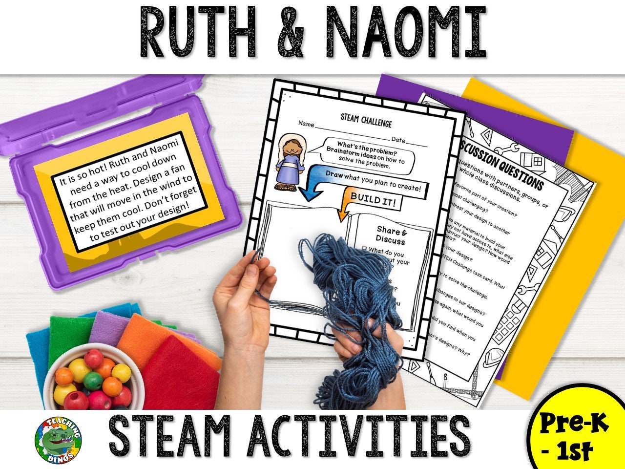 Ruth and Naomi Bible STEAM STEM Activity Christian Sunday School ...