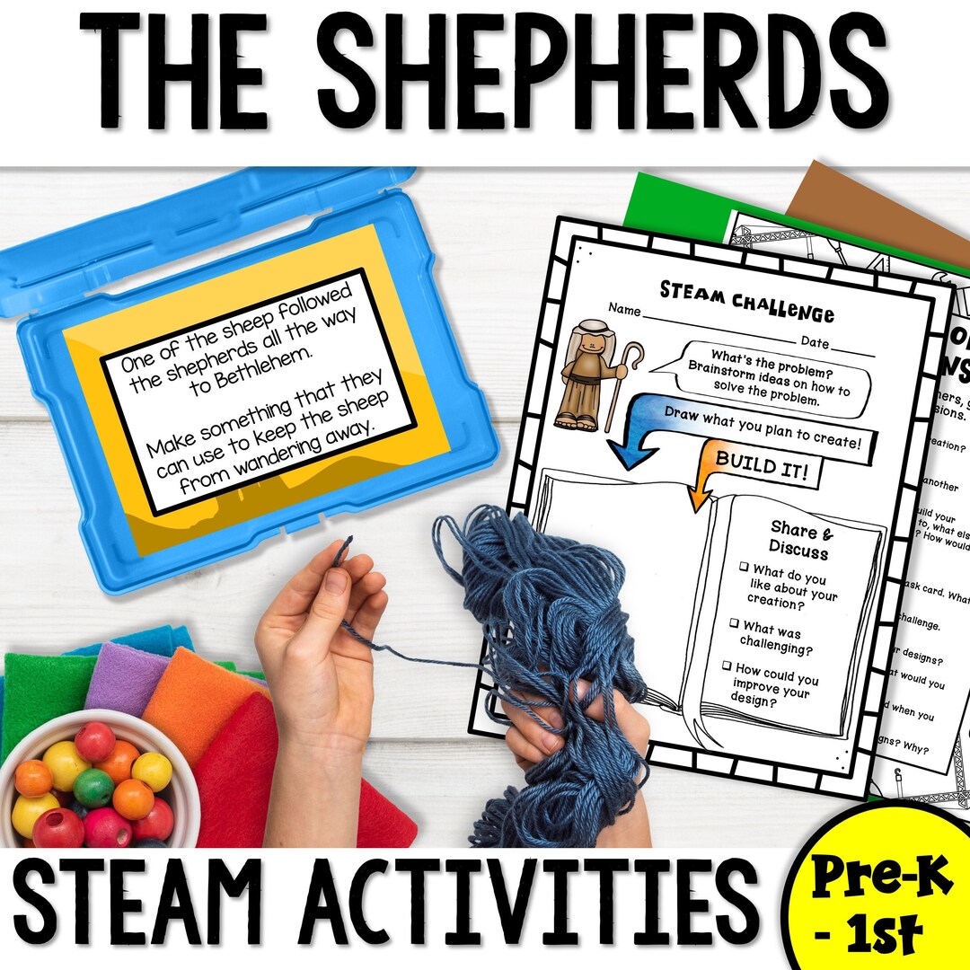The Shepherds Visit Jesus Bible STEAM STEM Activity Christian Sunday ...