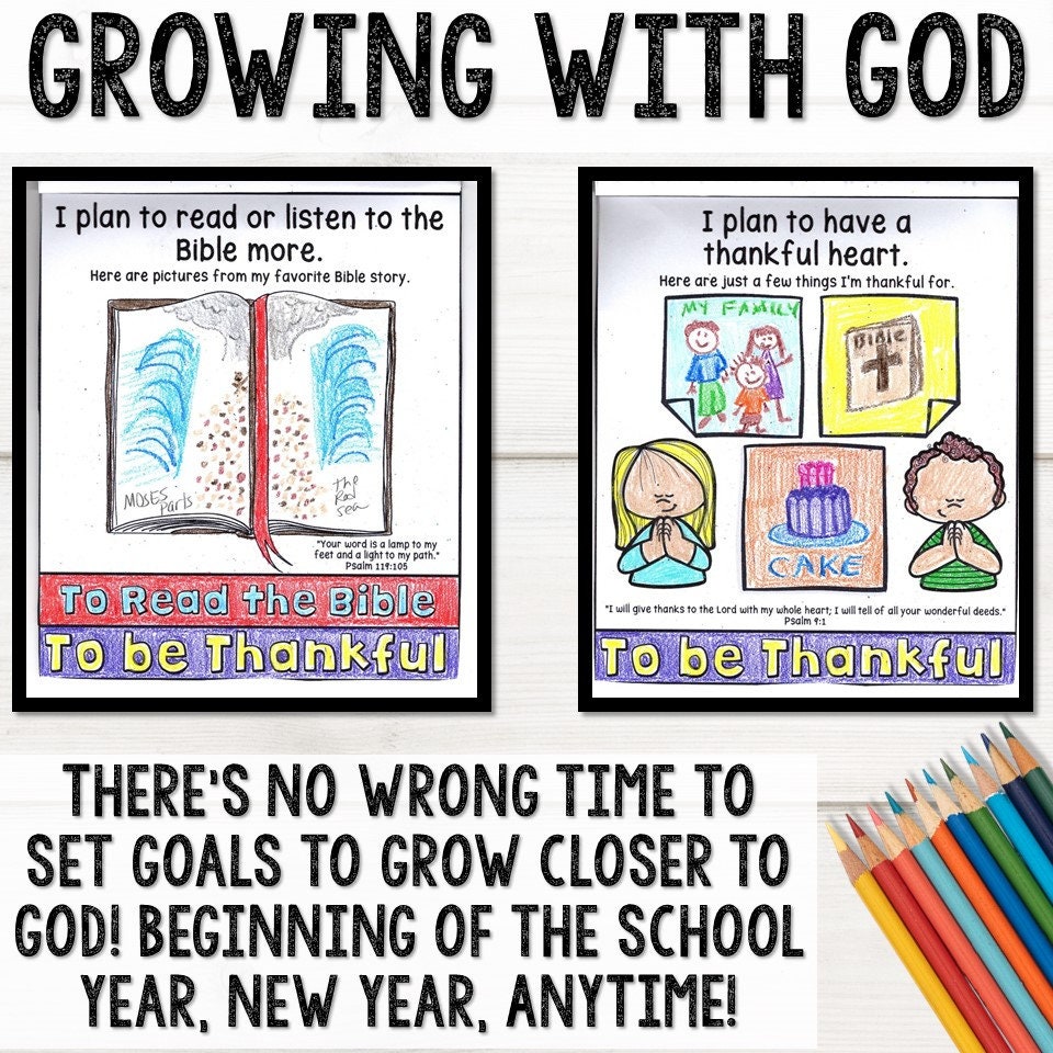 New Year Goal Setting | Christian Sunday School Bible Story Craft | New ...