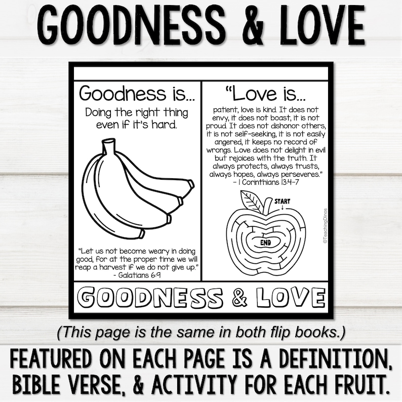 Fruit of the Spirit Craft Activity Flip Book | Christian Homeschool ...