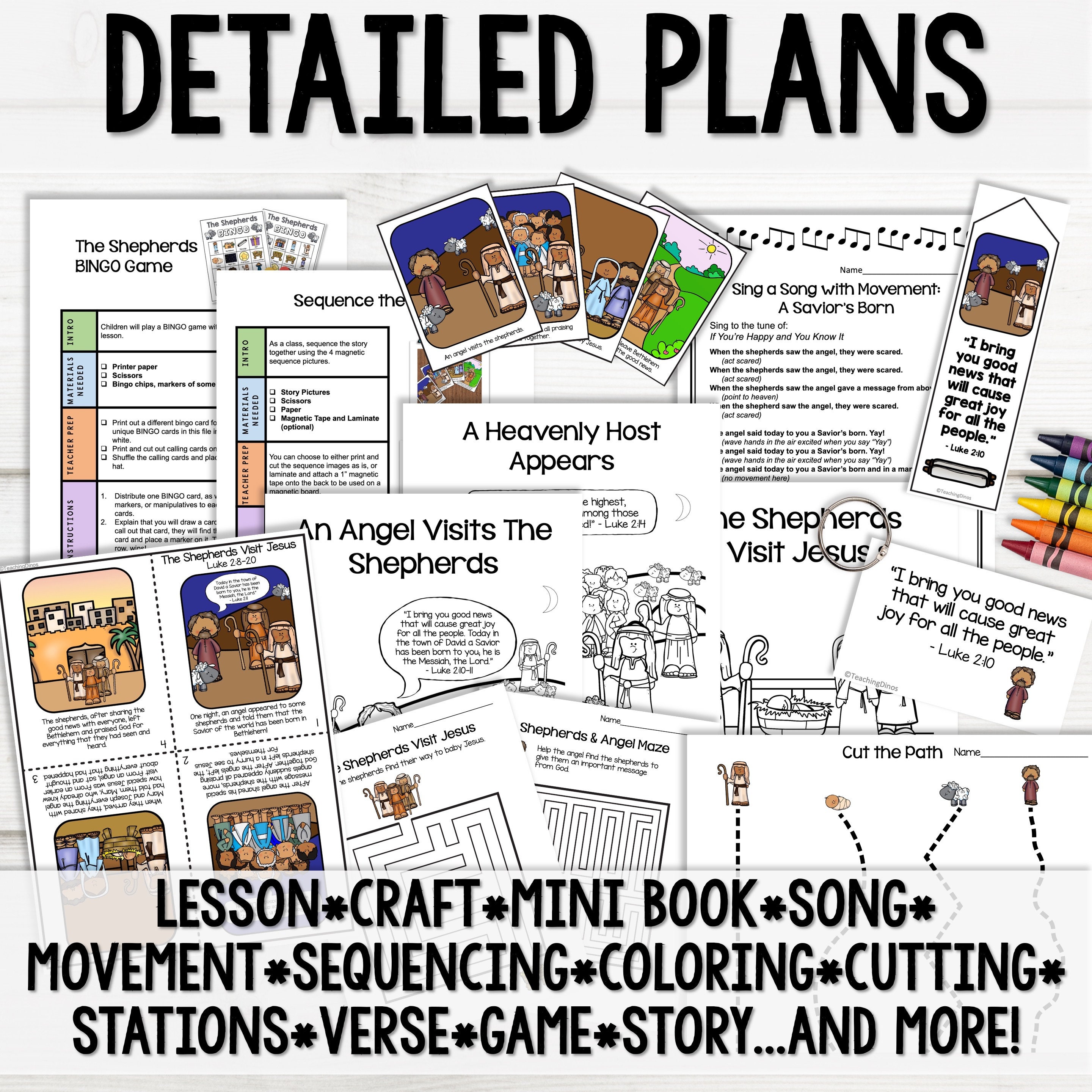 The Shepherds Visit Jesus Bible Lesson Sunday School Bible Story ...