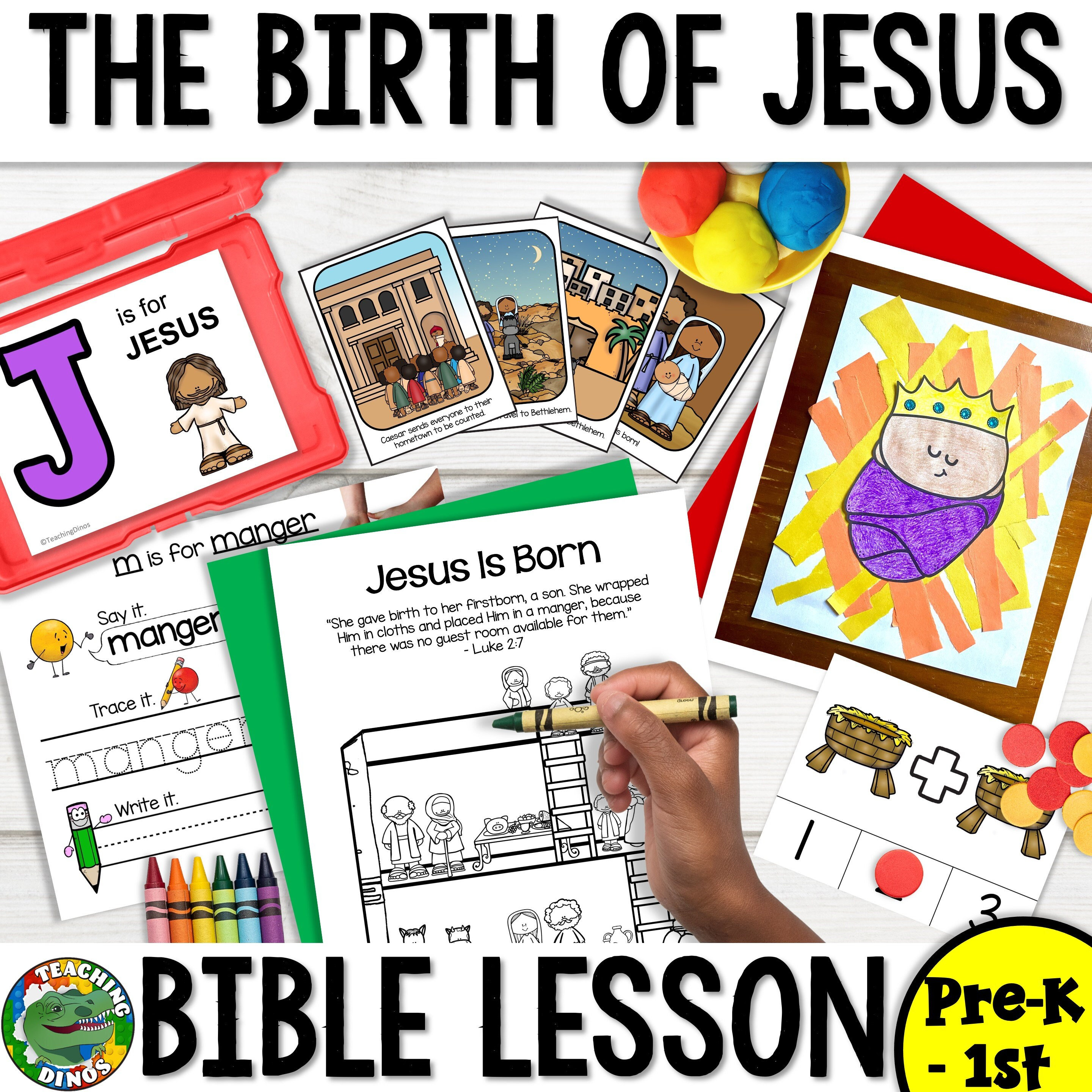 Birth of Jesus Bible Lesson Nativity Sunday School Bible Story ...