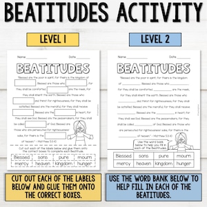 Beatitudes Posters With Bible Verses | Christian Classroom Decor ...