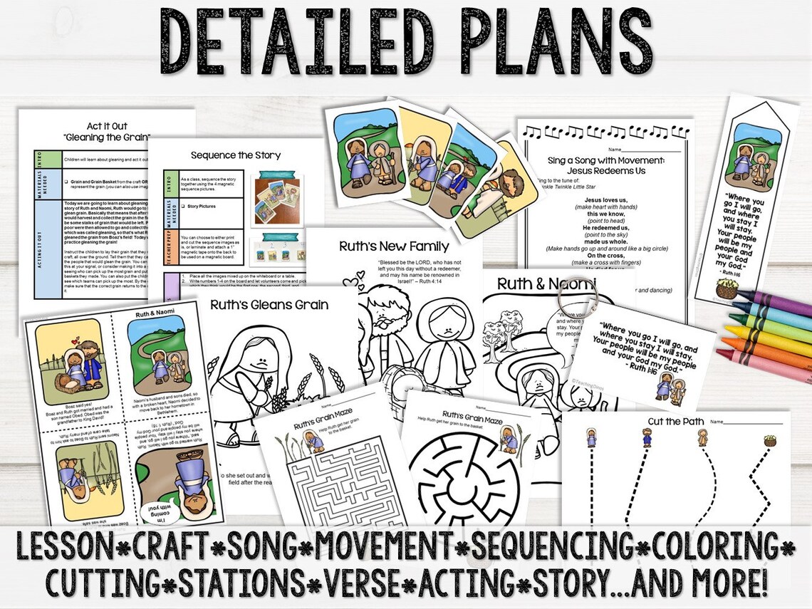 The Bible Story of Ruth Naomi and Boaz | Sunday School Bible Lesson ...