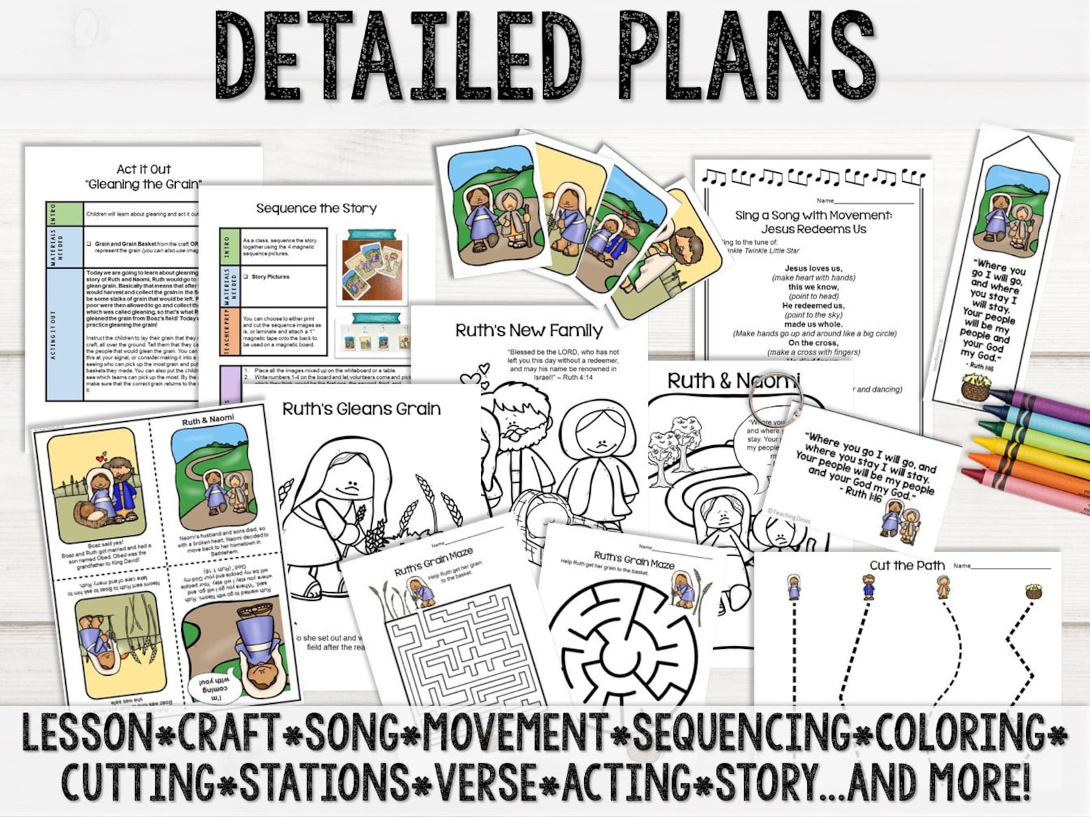 The Bible Story of Ruth Naomi and Boaz | Sunday School Bible Lesson ...