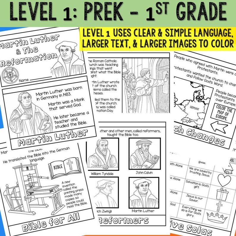 Reformation Day Sunday School Activity | Martin Luther Reformation ...