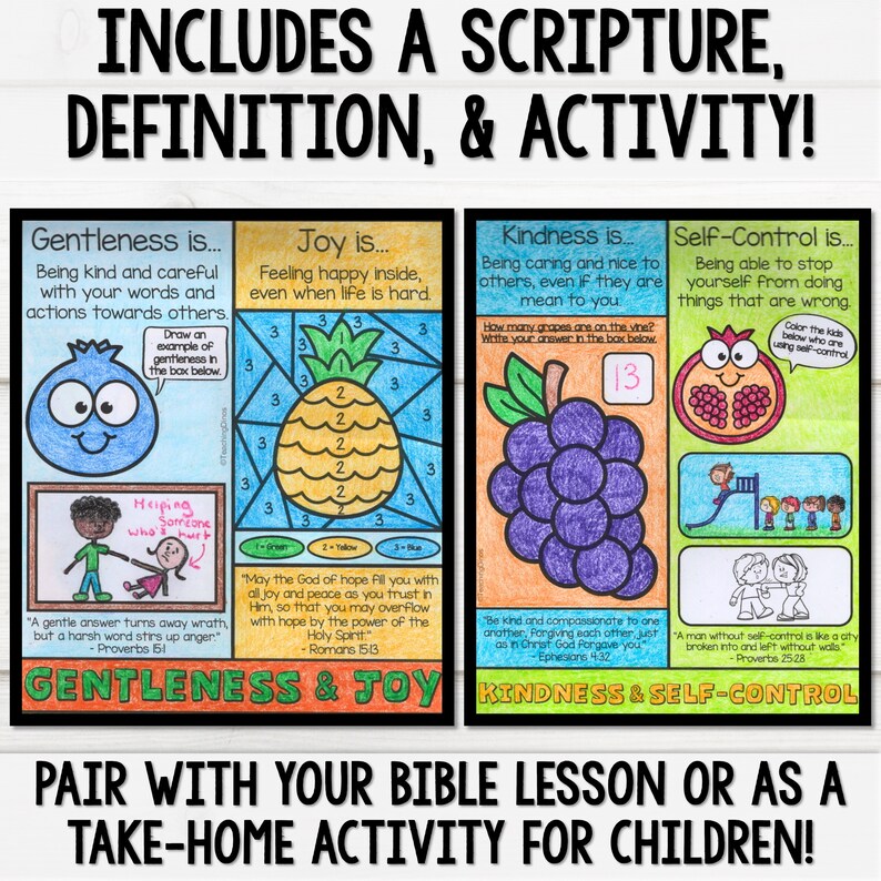 Fruit of the Spirit Craft Activity Flip Book | Christian Homeschool ...