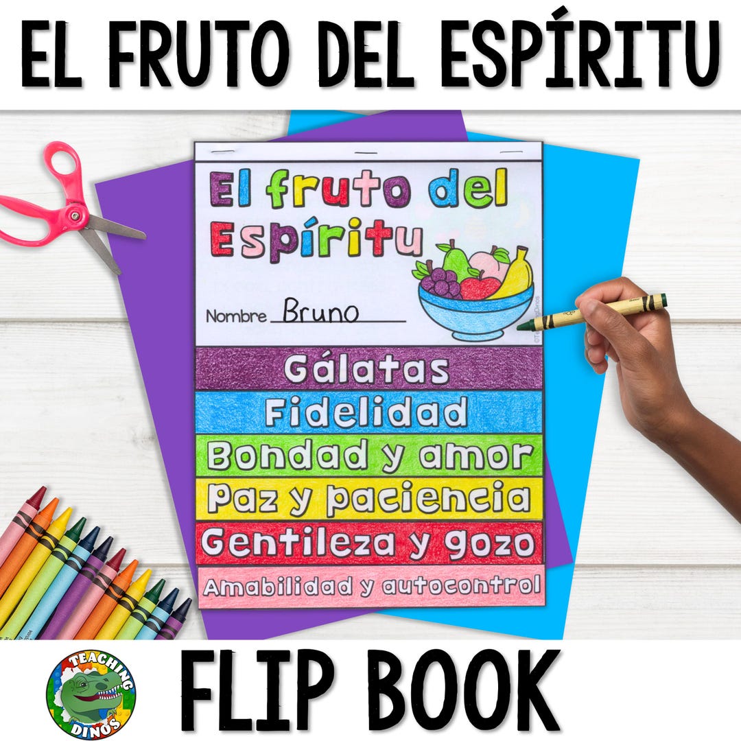Fruit of the Spirit SPANISH Bible Craft Flip Book Activity | En Español ...