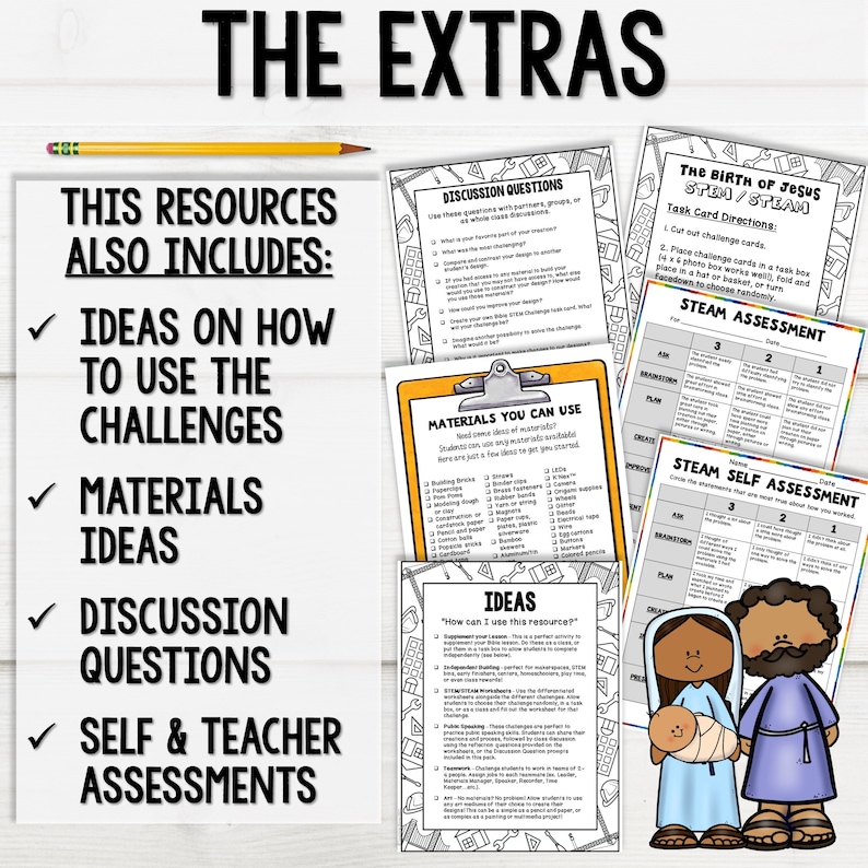 Birth of Jesus Christmas Nativity Bible STEAM STEM Activity | Christian ...