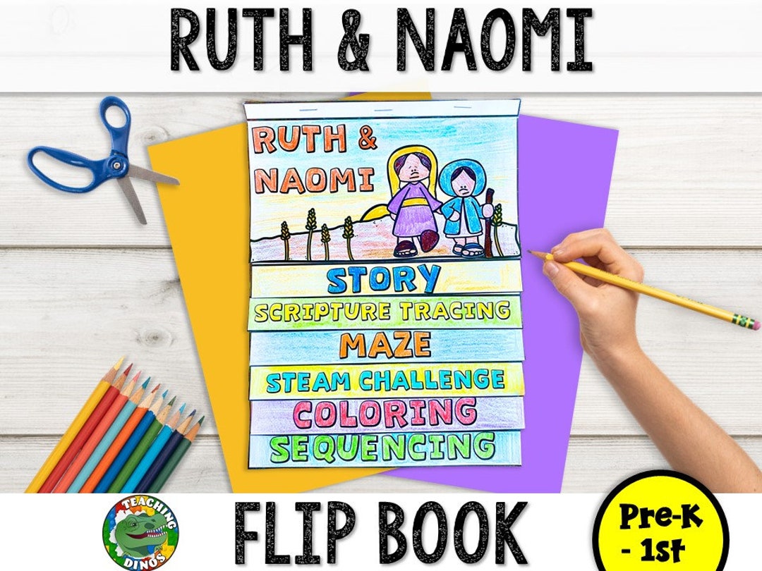Ruth and Boaz and Naomi Bible Flip Book | Sunday School Bible Story ...