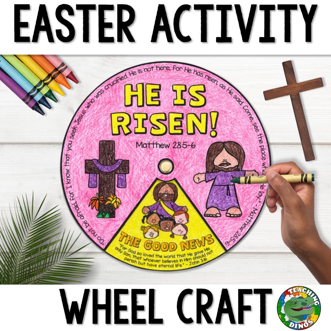Christian Easter Bible Story Activity Wheel Craft | Resurrection Sunday ...