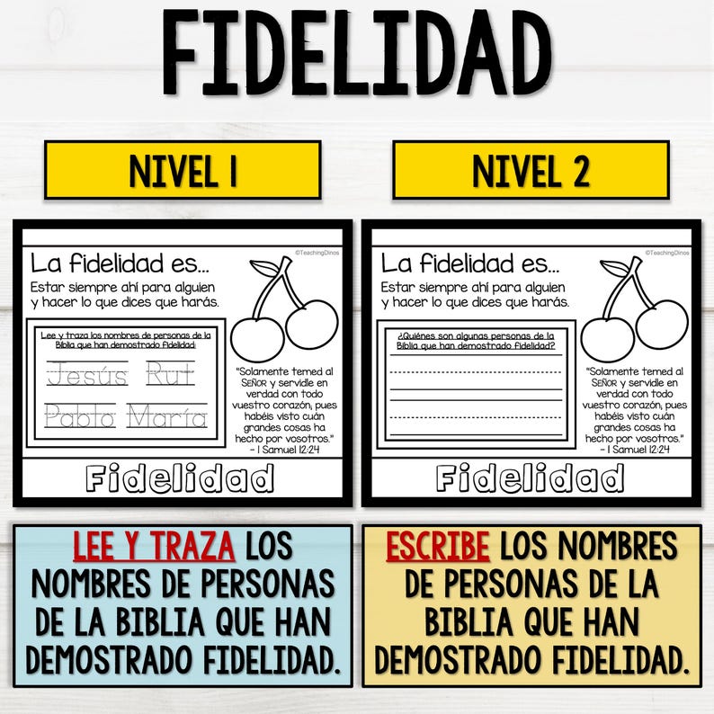 Fruit of the Spirit SPANISH Bible Craft Flip Book Activity | En Español ...