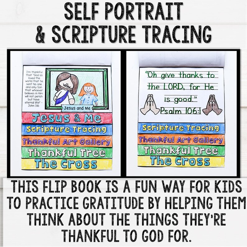 Thanksgiving Christian Craft Thankfulness Bible Activity Flip Book ...