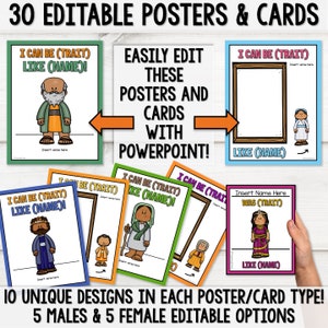 Biblical Character Trait Posters With Bible Verses | Classroom Bulletin ...