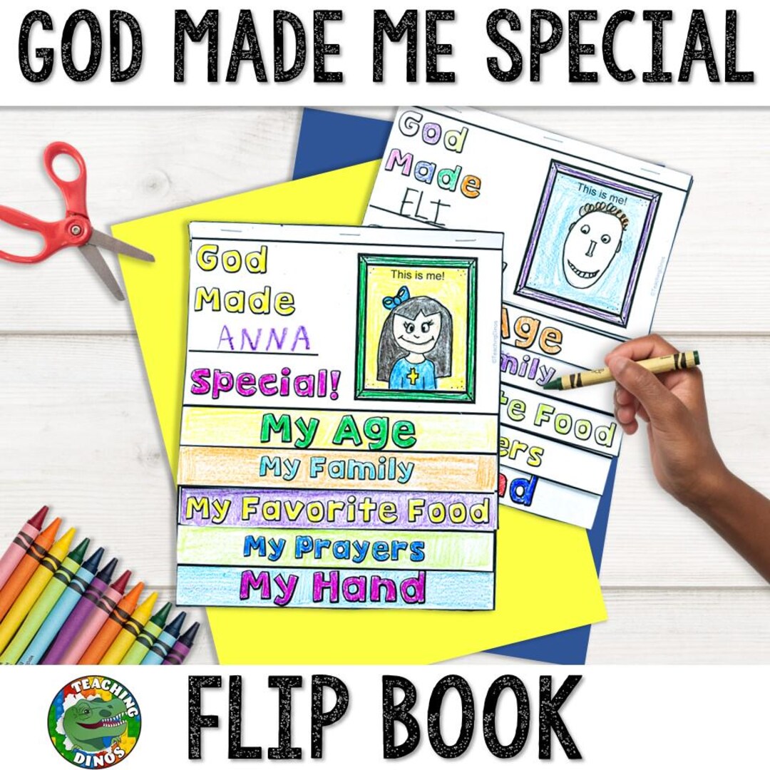 God Made Me Special Craft | All About Me Sunday School Bible Story ...
