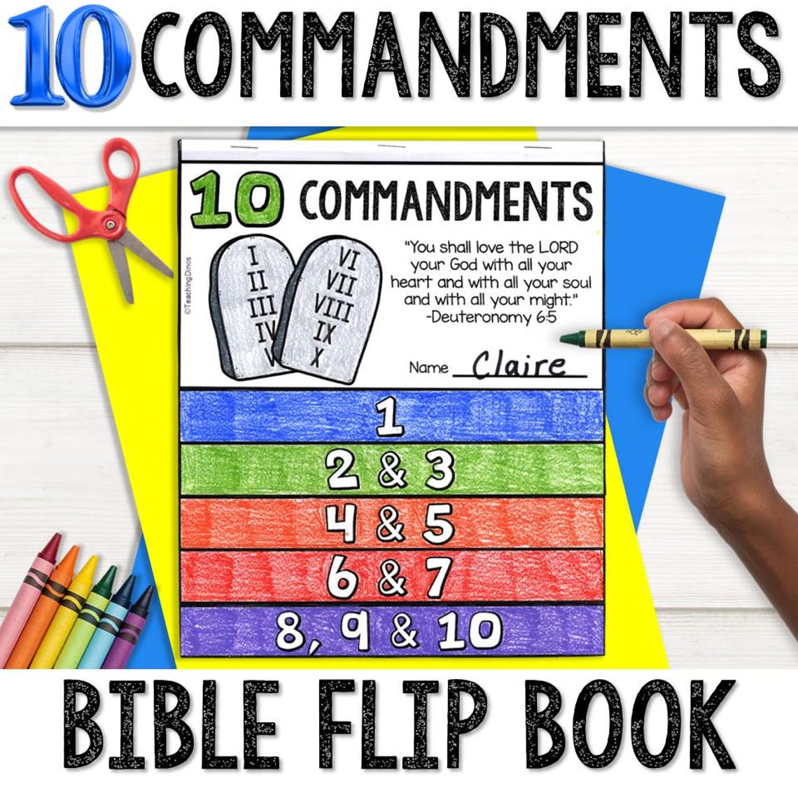 Ten Commandments Craft for Kids | 10 Commandments Bible Craft for Kids ...