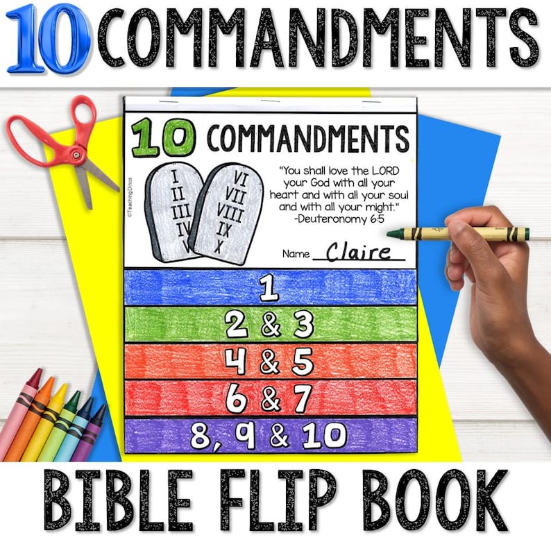 Ten Commandments Craft for Kids | 10 Commandments Bible Craft for Kids ...