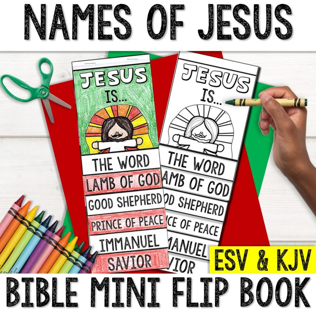 Christmas Names of Jesus Bible Craft for Kids | KJV & ESV | Gospel ...